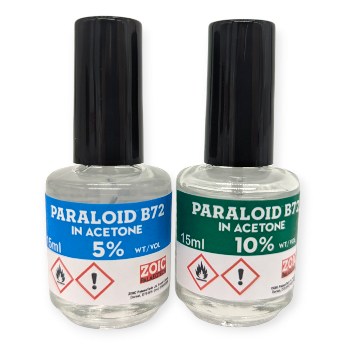 Paraloid B72 BUNDLE - 5% and 3% Paraloid B-72 premixed in Acetone (15ml) – ZOIC PalaeoTech Limited