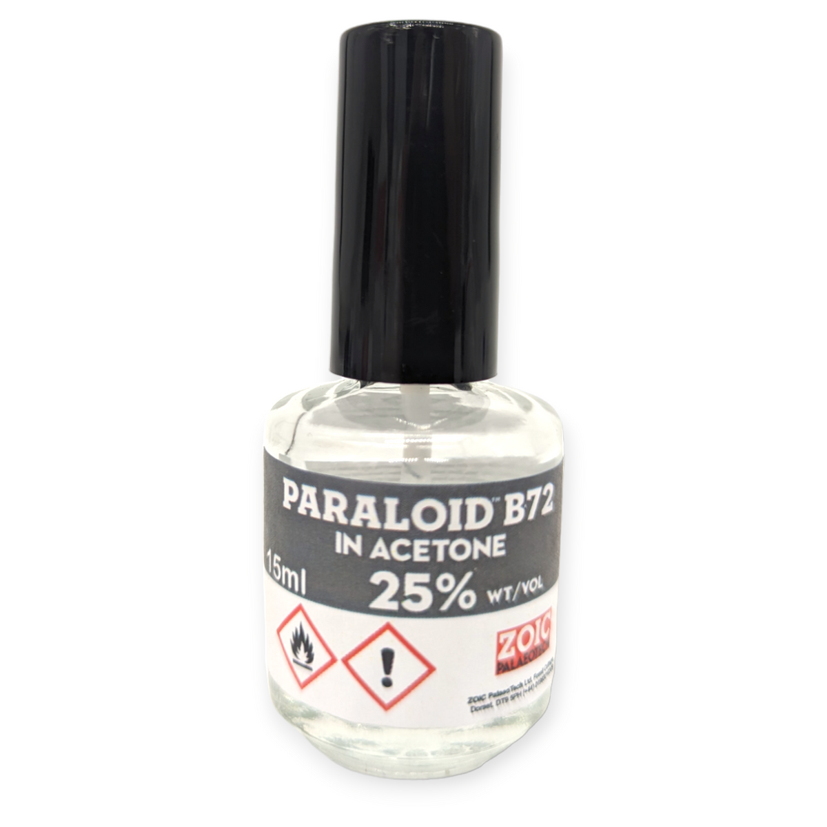 Brush Applicator 25% wt/vol Paraloid B-72 premixed in Acetone (15ml ...