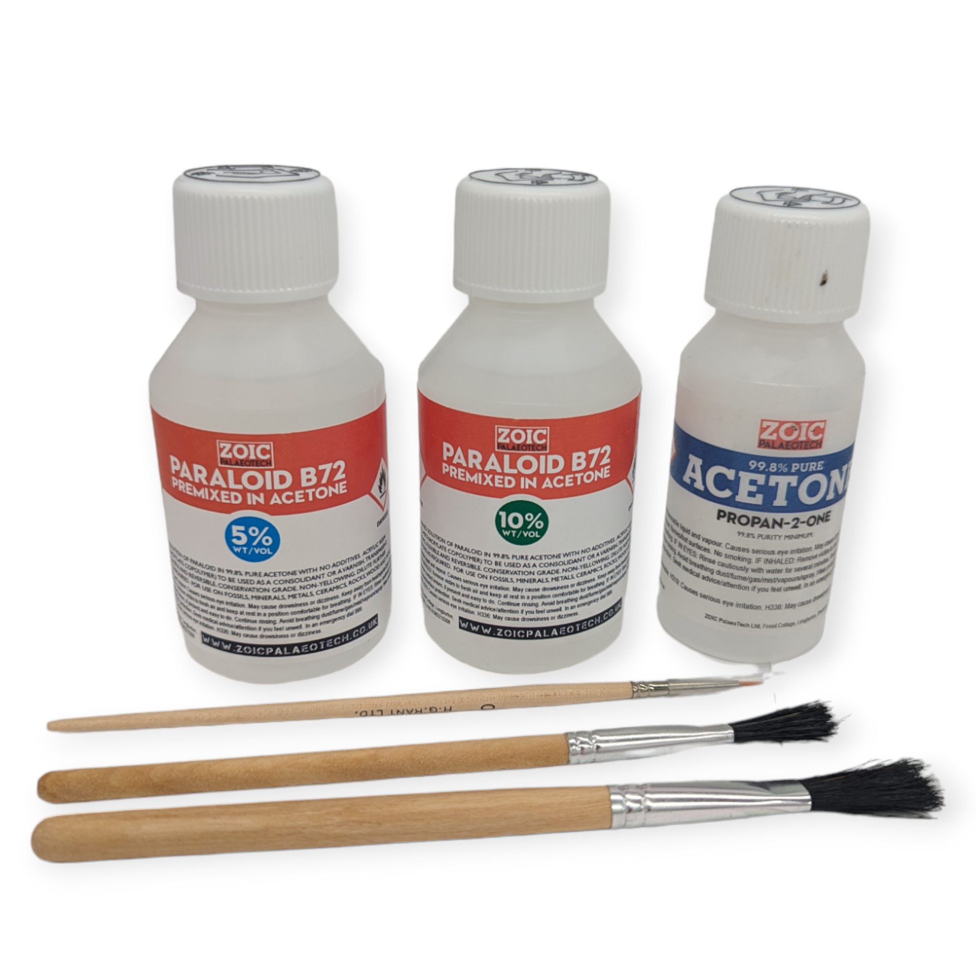 Premixed Paraloid B-72 BUNDLE in Acetone (150ml) – ZOIC PalaeoTech Limited