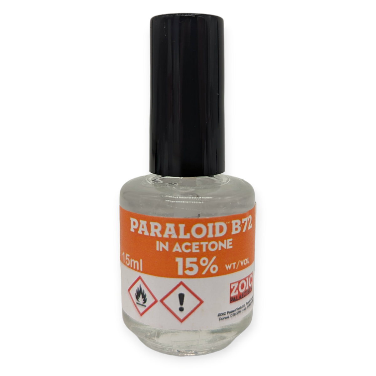 Brush Applicator 15% wt/vol Paraloid B-72 premixed in Acetone (15ml ...