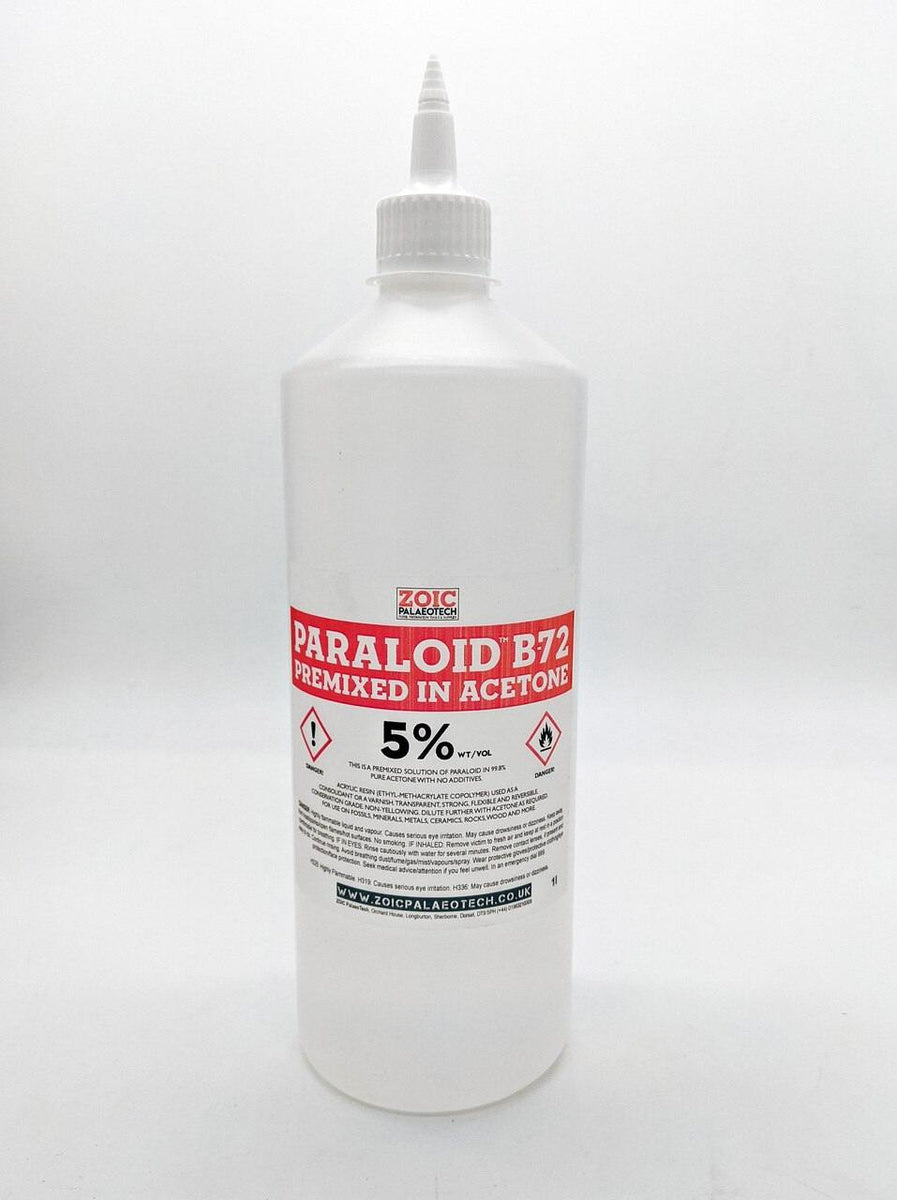 Paraloid B-72 Solution in Acetone 5% wt/vol for Conservation – ZOIC ...