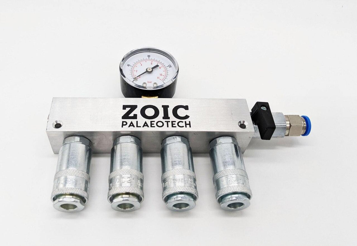 4-Way Pneumatic Manifold Compressed Air Splitter (Quick Connectors ...